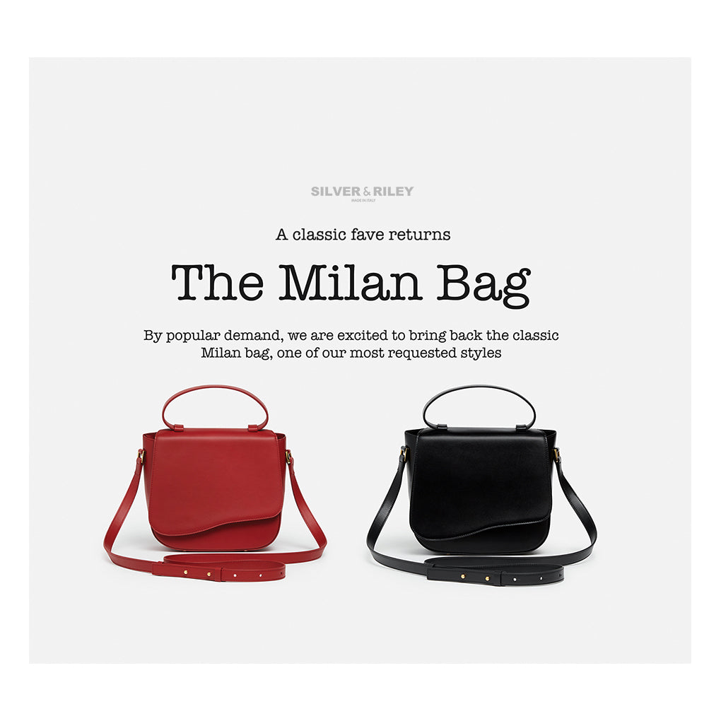 Milan Crossbody Leather Bag in Scarlet Red | Silver & Riley